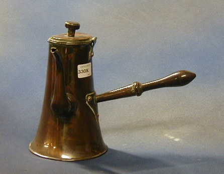 A 17th/18th Century copper side handled coffee pot | 20th November 2002 ...