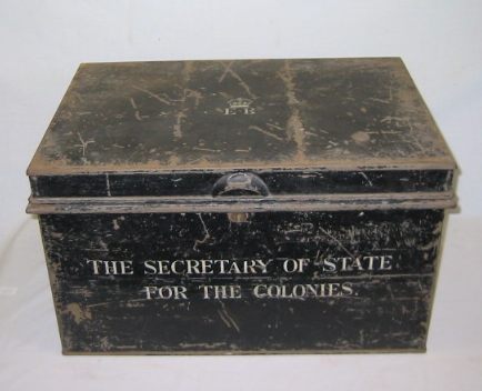 An Elizabeth II metal dispatch box marked The | 7th April 2004 | Denhams