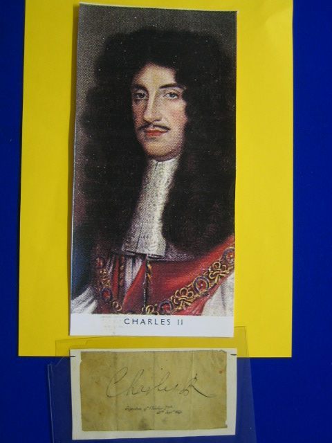 A Charles II signature on a slip of paper, marked | 22nd September 2004 ...