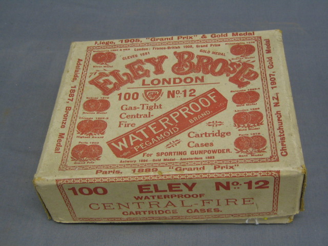 A 1930's Eley Bros. paper cartridge box marked 100 | 21st September ...