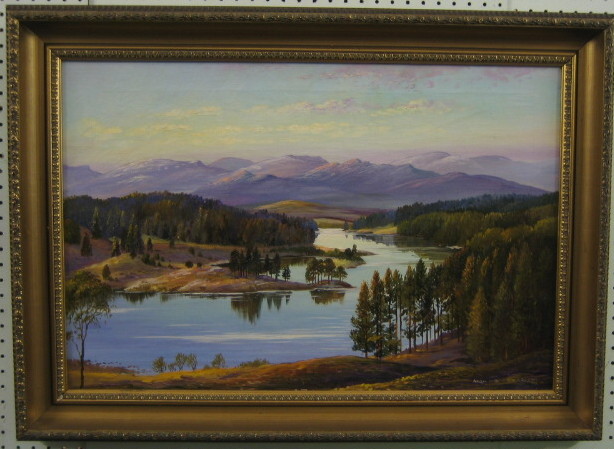 Alan B Charlton, oil painting on canvas "Lake Scene | 3rd May 2006 ...