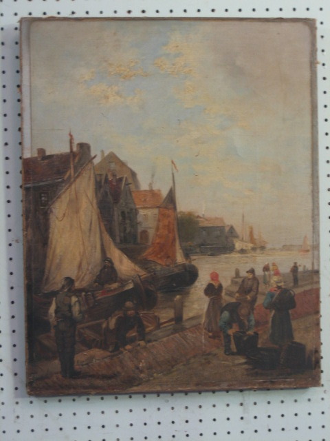 K Van Hoom, 19th Century oil on canvas "Harbour | 14th February 2007 ...
