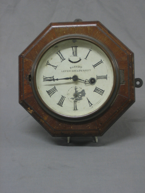 A Patent Lever escapement wall clock with 6" circular | 26th November ...