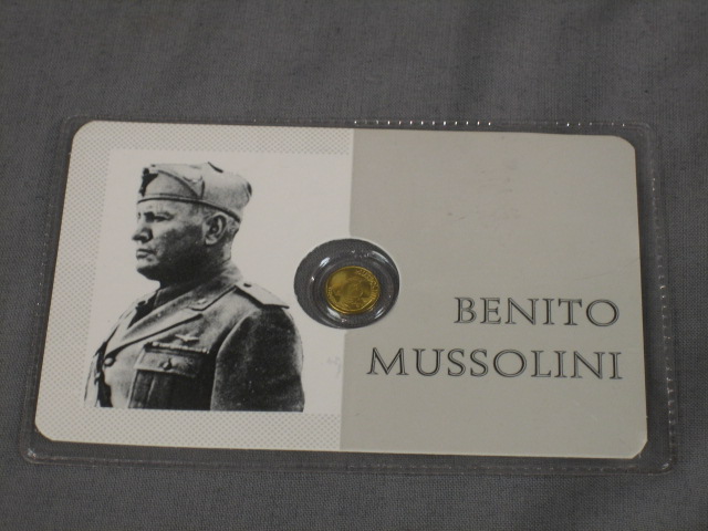 A Benito Mussolini commemorative gold coin | 13th May 2009 | Denhams