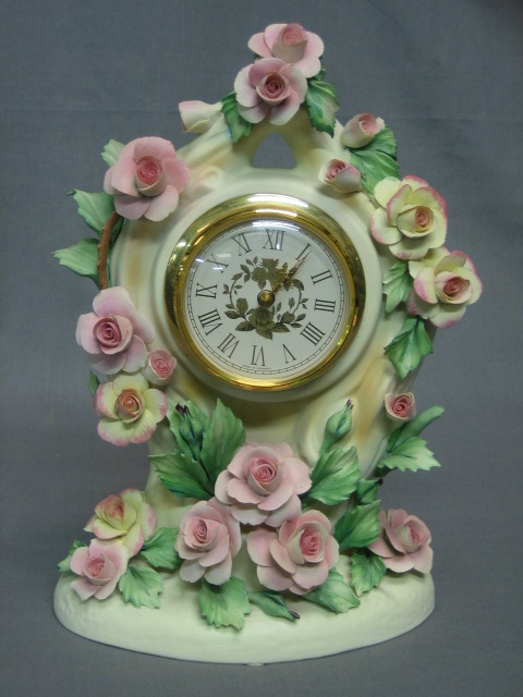 A Capo di Monte Rose and Romance porcelain cased clock | 5th August ...