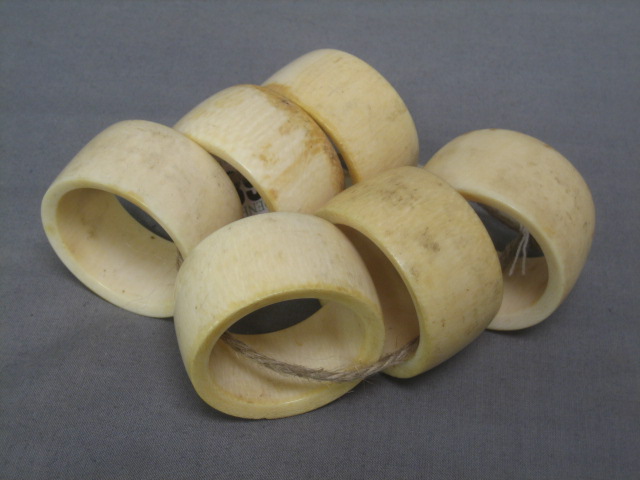 6 ivory napkin rings | 5th August 2009 | Denhams