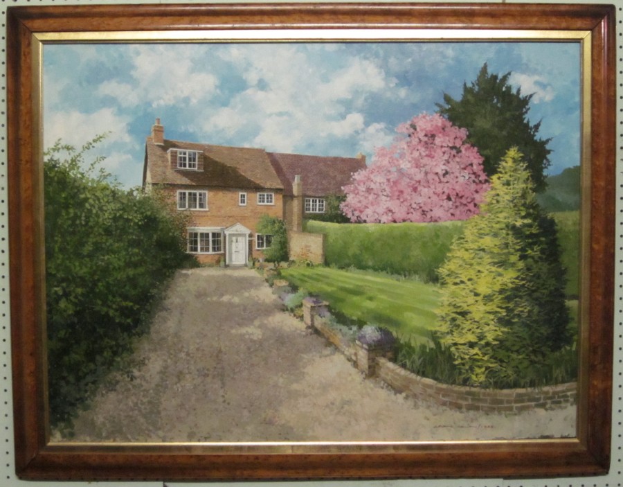 Leon Olin, oil on board "Country Cottage" 23" x 31" | 15th December ...