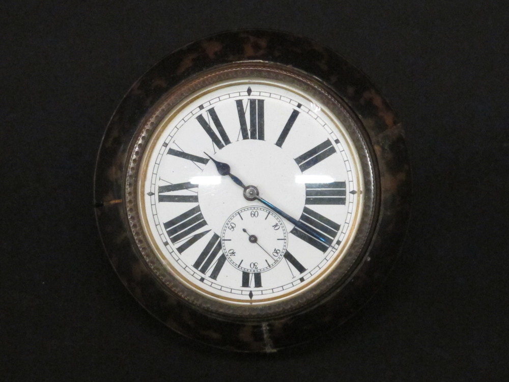 A 19th Century travelling clock with amber dial and | 11th July 2012 ...