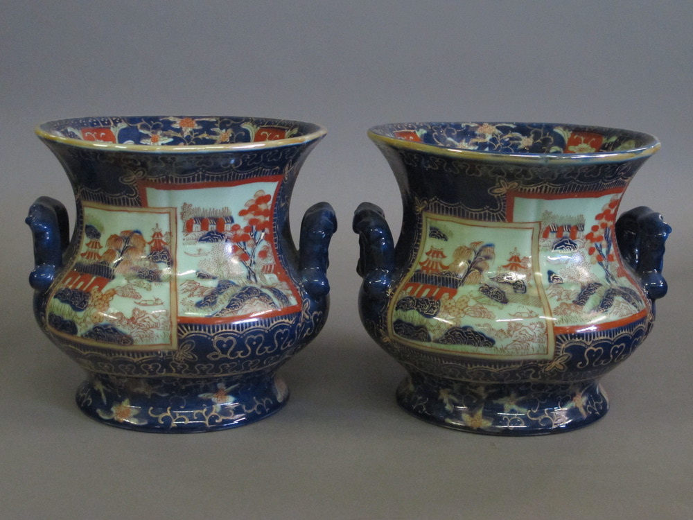 A pair of Masons style ironstone twin handled vases | 11th July 2012 ...