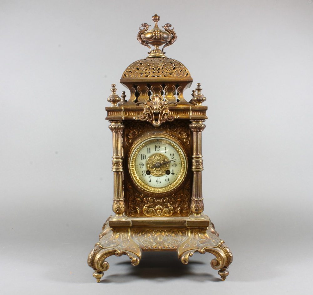 A late 19th Century German gilt brass tower clock, | 10th July 2013 ...
