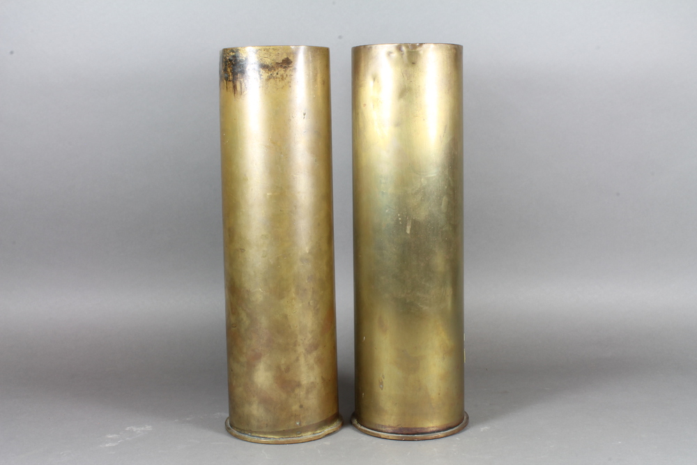 A 105mm brass shell case and 1 other | 4th September 2013 | Denhams