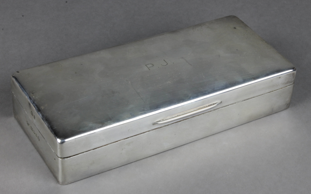 A silver rectangular cigarette box with engraved | 10th December 2014 ...