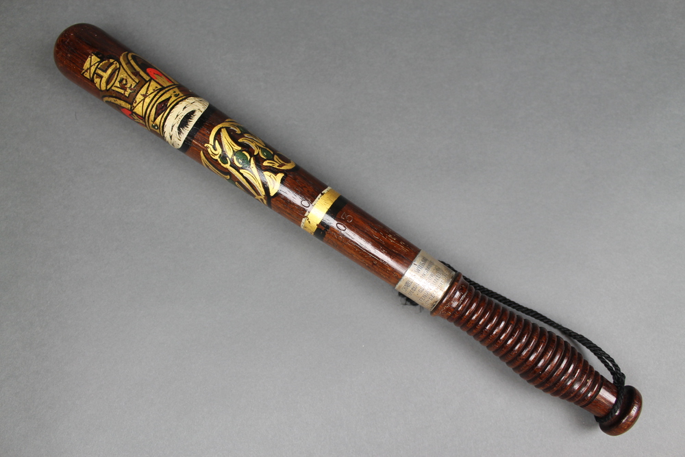 200 A Victorian Glasgow Special Constabulary painted presentation ...