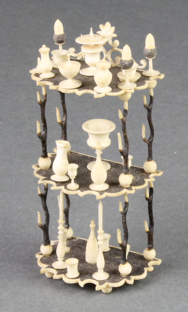 A Victorian miniature turned and stained bone 3 tier | 11th May 2016 ...