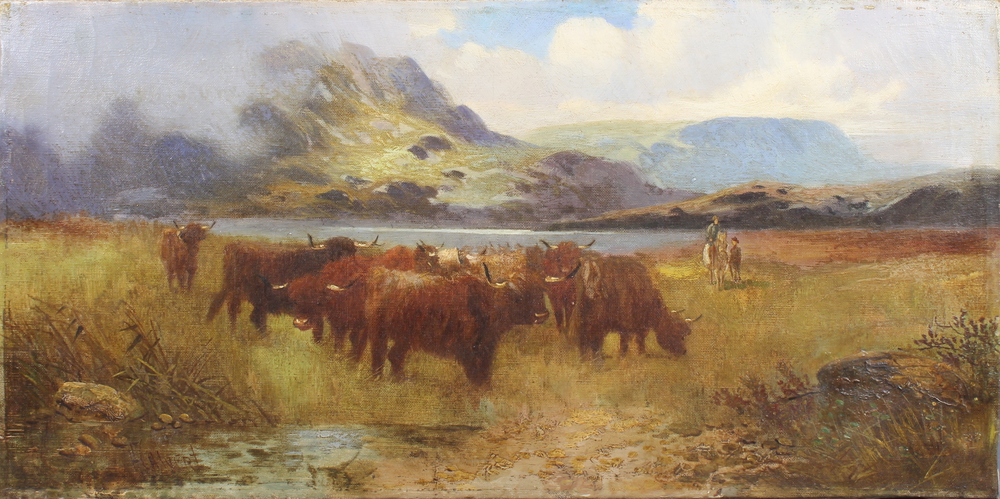 H Calvert, oil, signed, on canvas, highland cattle in | 19th April 2017 ...
