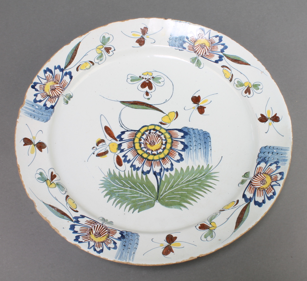 An 18th Century English polychrome Delft ware charger | 6th September ...