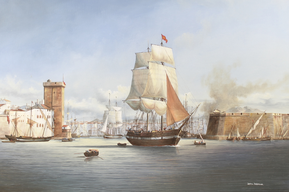 Daryl Desmond, oil on canvas signed, harbour scene 23" | 4th October ...