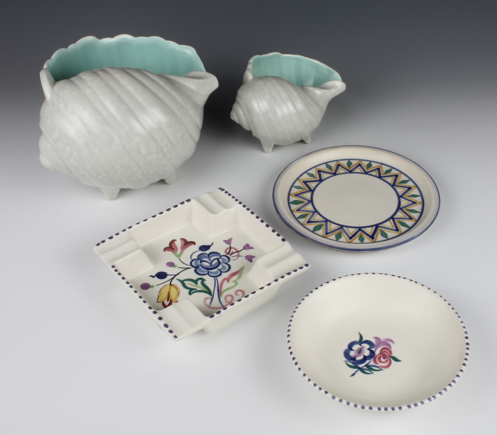 A Poole Pottery shell bowl 4", a do. 7" an ashtray and | 1st November ...