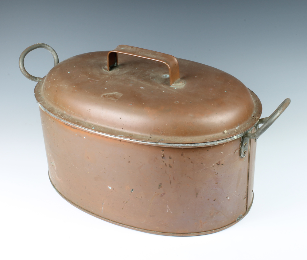 An oval twin handled copper fish kettle 26cm x 54cm x | 31st January ...