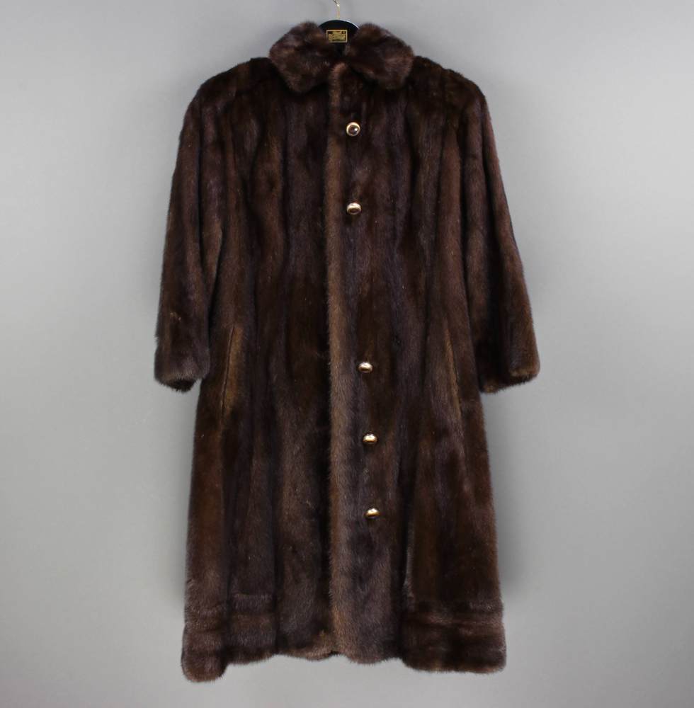 A lady's full length, 5 buttoned, dark mink fur coat | 28th February ...