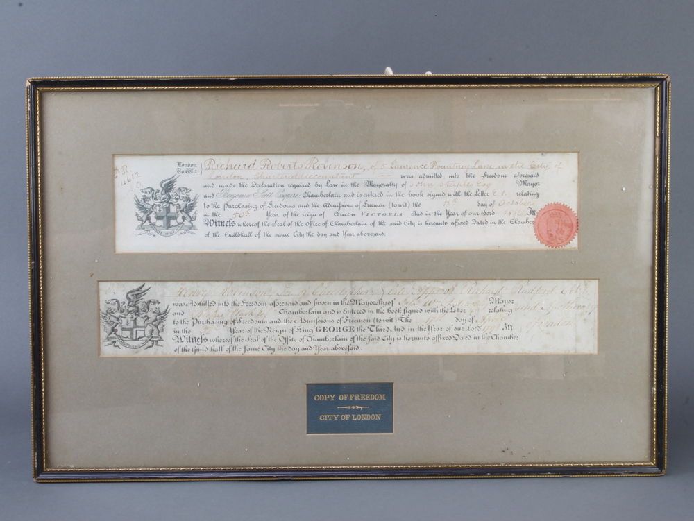 A George III Freedom of the City of London Certificate | 25th April ...