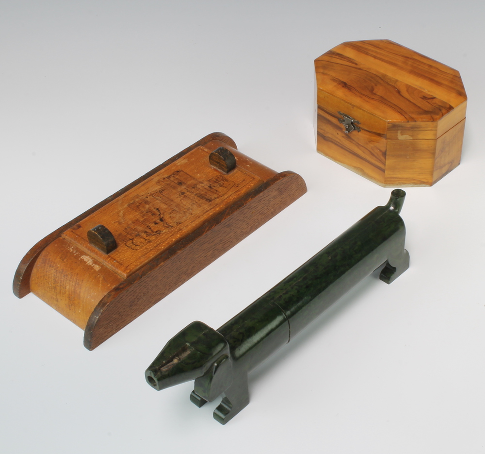 An Art Deco green Bakelite pencil case in the form of | 15th August ...