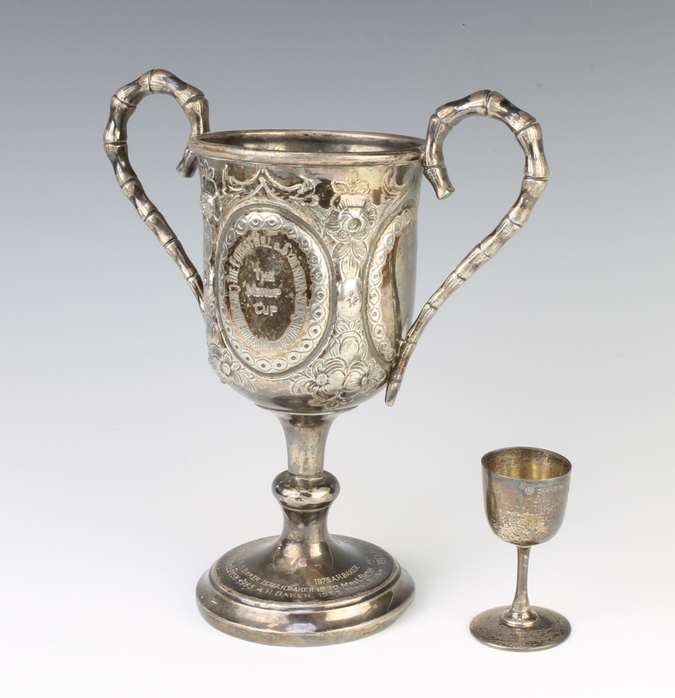 An Edwardian silver cup 1908 30 grams and a plated | 12th September ...