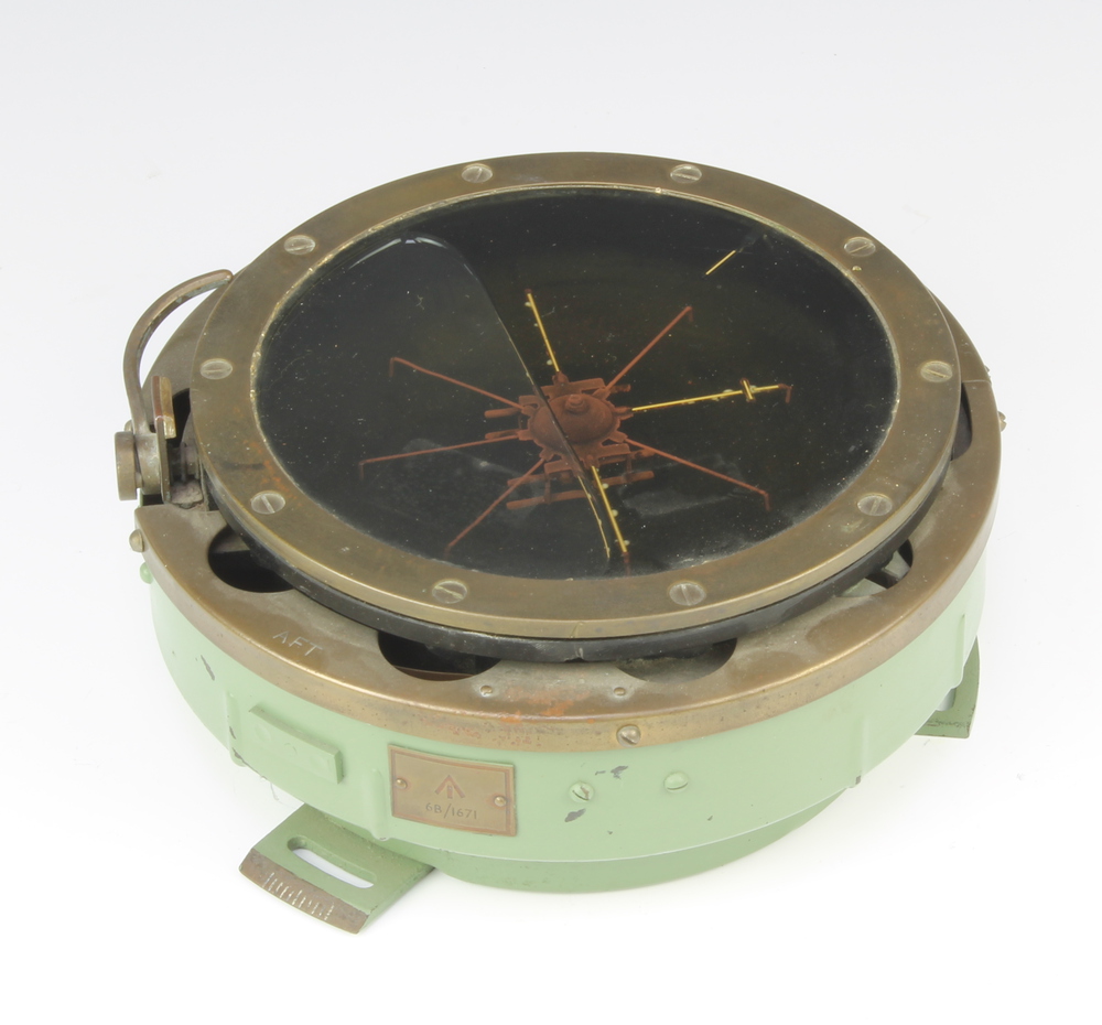 A military issue compass marked Aft 6B/1671 | 13th March 2019 | Denhams