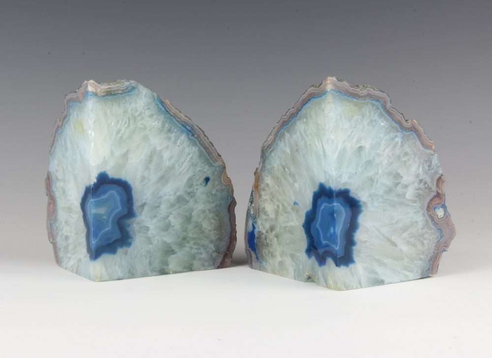 A pair of polished quartz geodite bookends 13cm x 10cm | 10th April ...