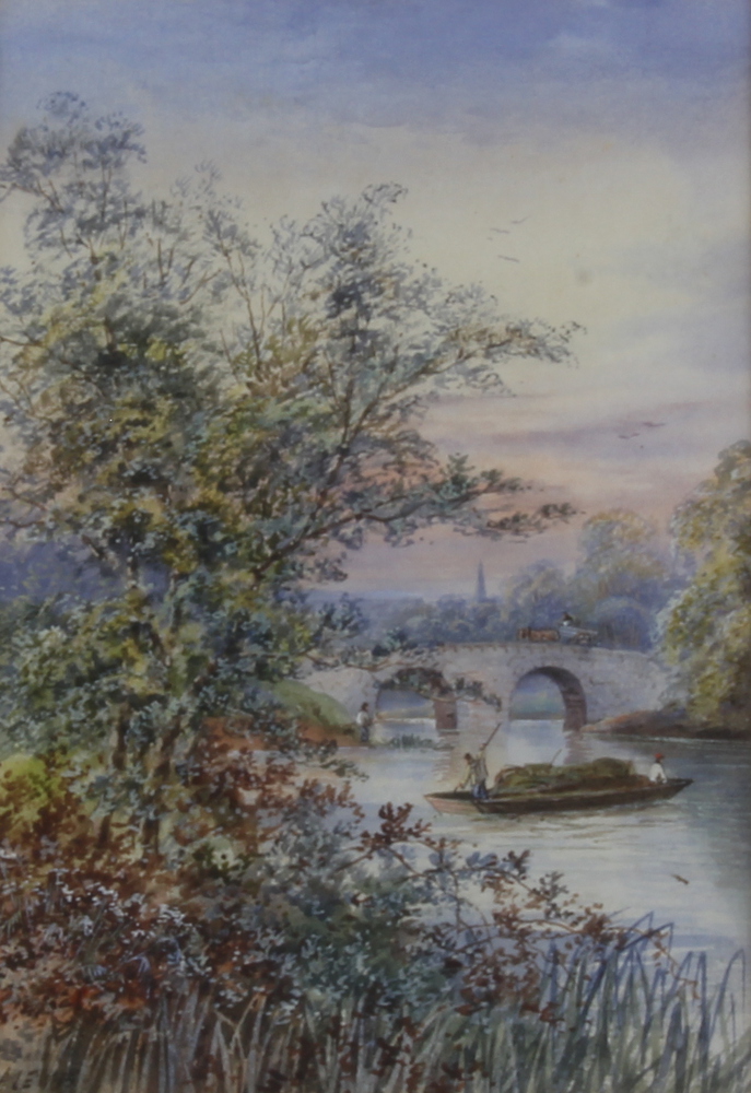 Alfred Lewis, watercolour signed, river scene with | 5th June 2019 ...