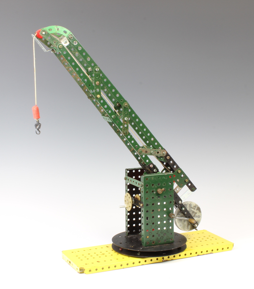 A red and green Meccano working model of a crane 34cm | 23rd October ...