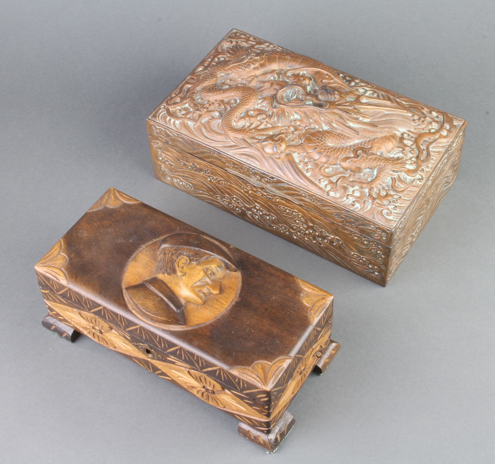 A Chinese antimony box the lid decorated a dragon with | 20th November ...