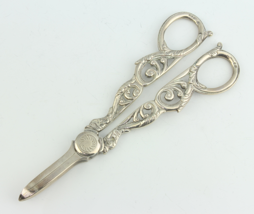 A pair of silver grape scissors with scroll handles | 26th March 2020 ...