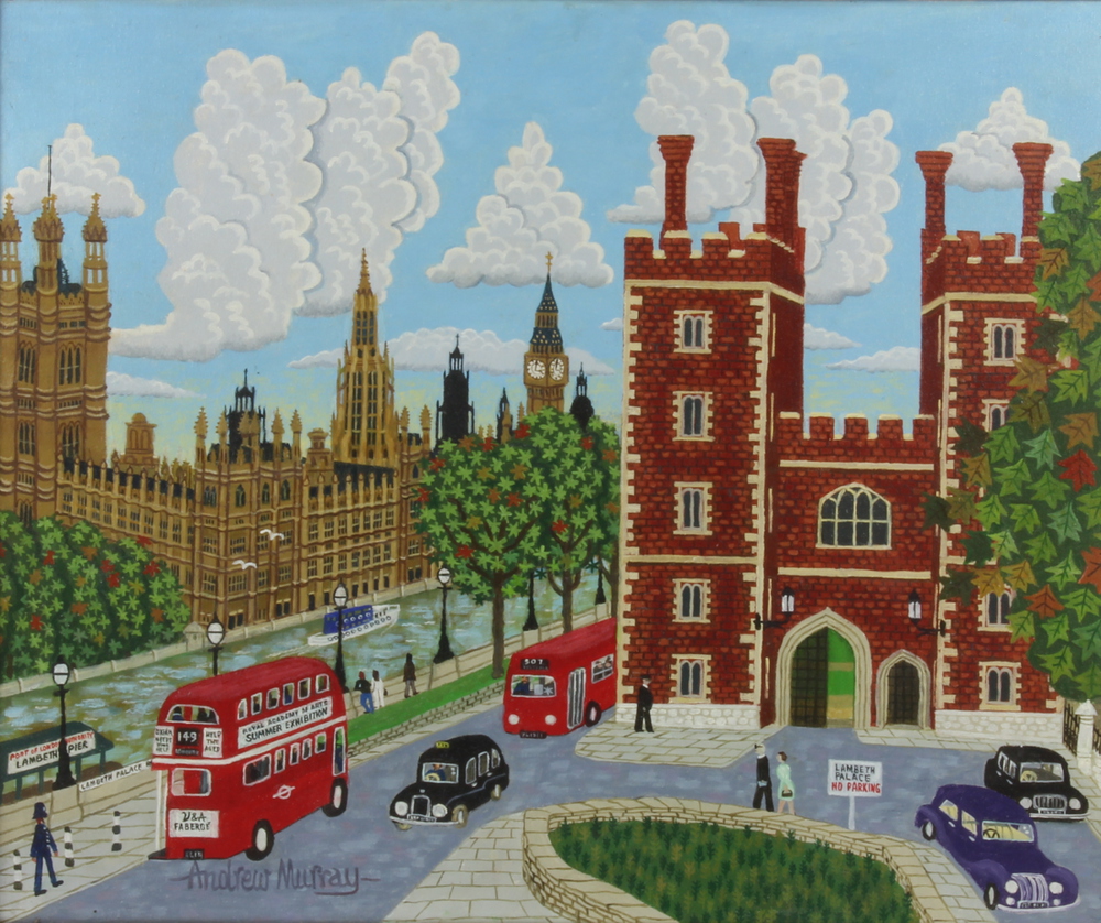 Andrew Murray, oil on canvas, signed, naive London | 7th October 2020 ...