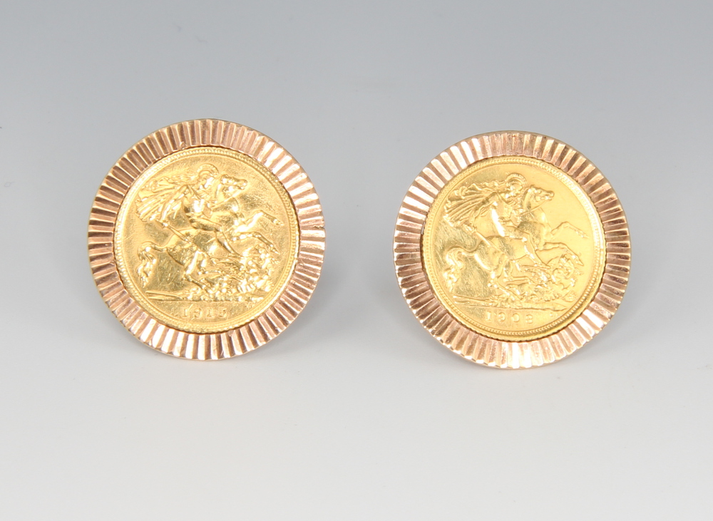 A pair of half sovereign cufflinks 1908 and 1915, | 4th November 2021 ...
