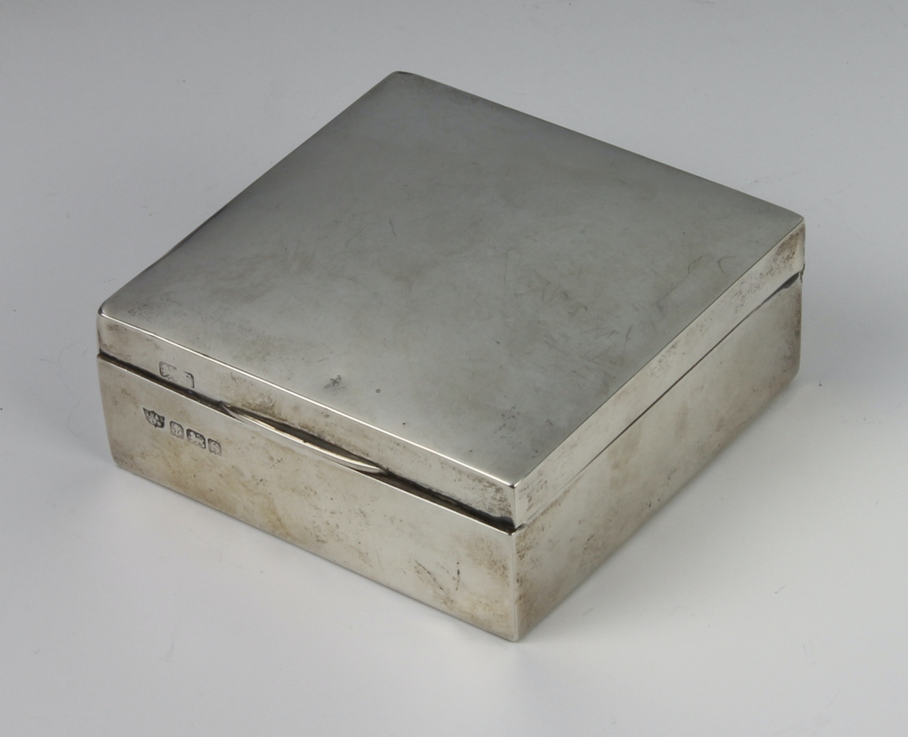 A silver square cigarette box 8cm x 8cm Birmingham | 4th November 2021 ...