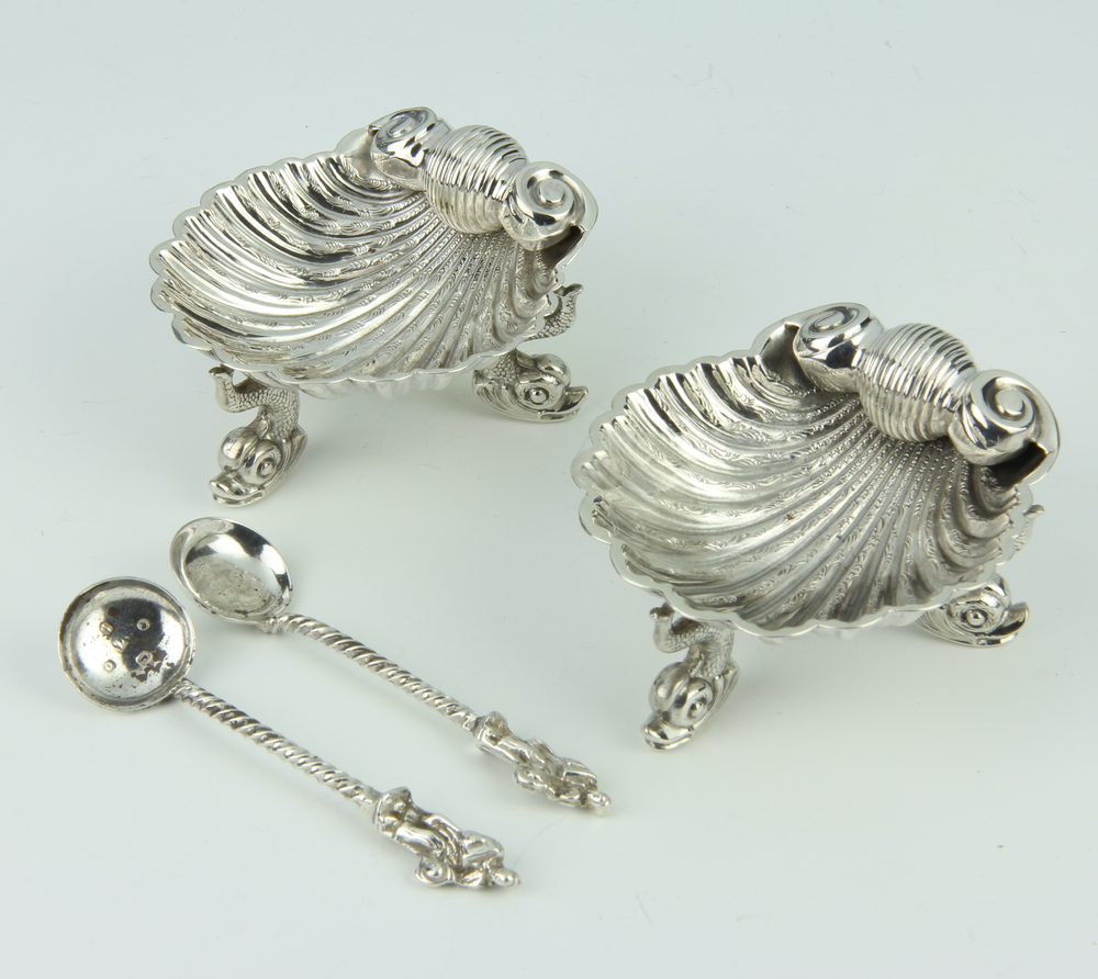 A pair of Victorian style cast silver table salts in | 10th February ...