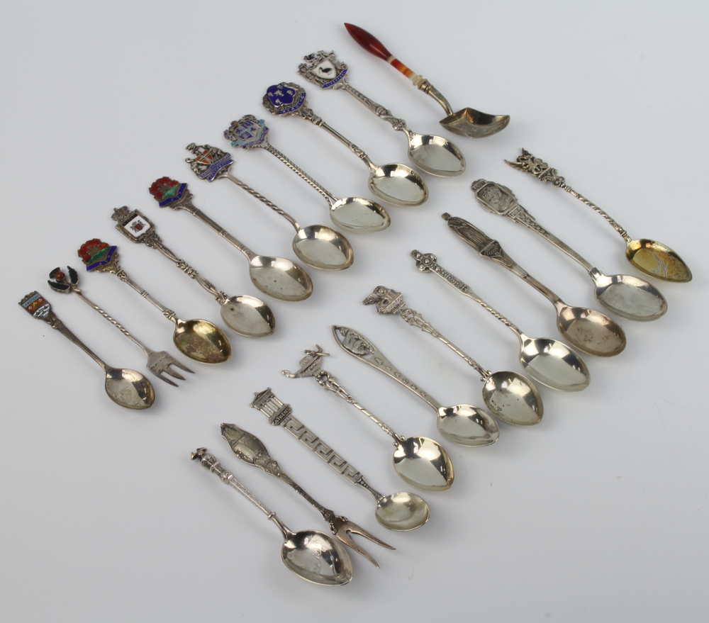 A quantity of silver souvenir spoons, gross weight 230 | 10th March ...