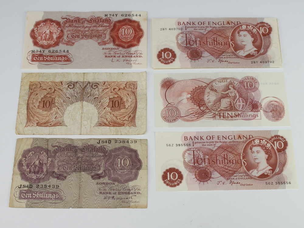Twelve ten shilling notes, chief cashier John Standish | 21st September ...
