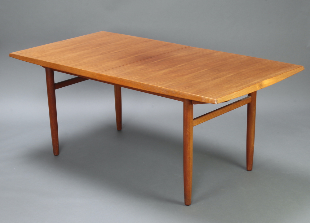 A mid-Century teak dining table with chamfered edge, | 21st September ...