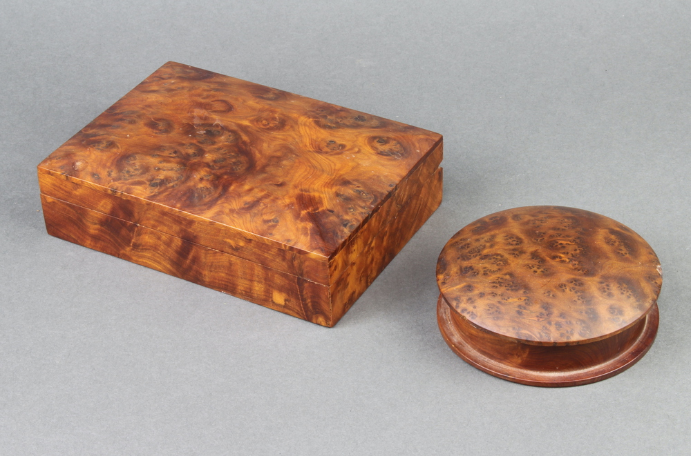 A rectangular figured walnut trinket box with hinged | 19th October ...