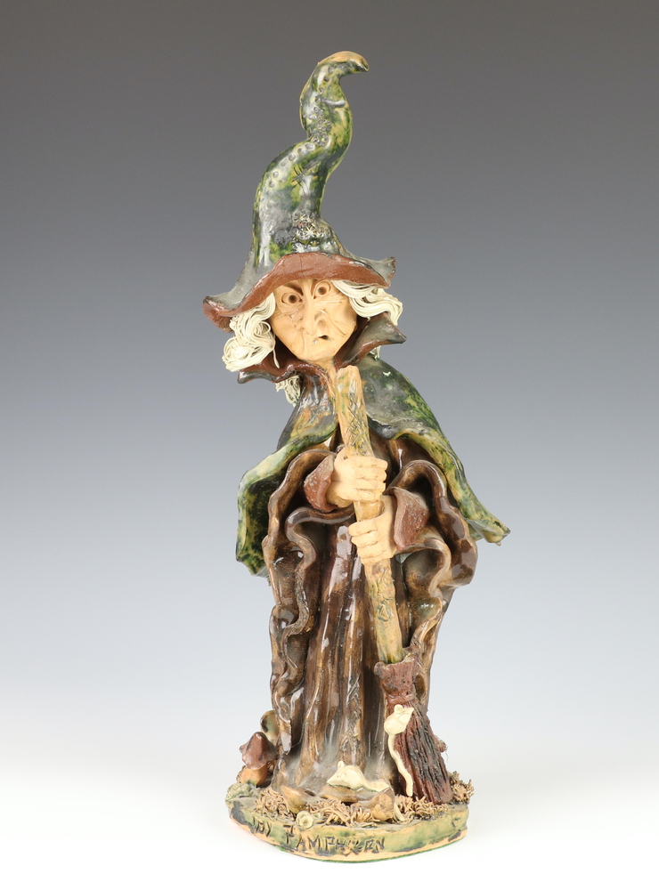 A Joy Pamphilon ceramic figure of a standing witch | 16th November 2022 ...