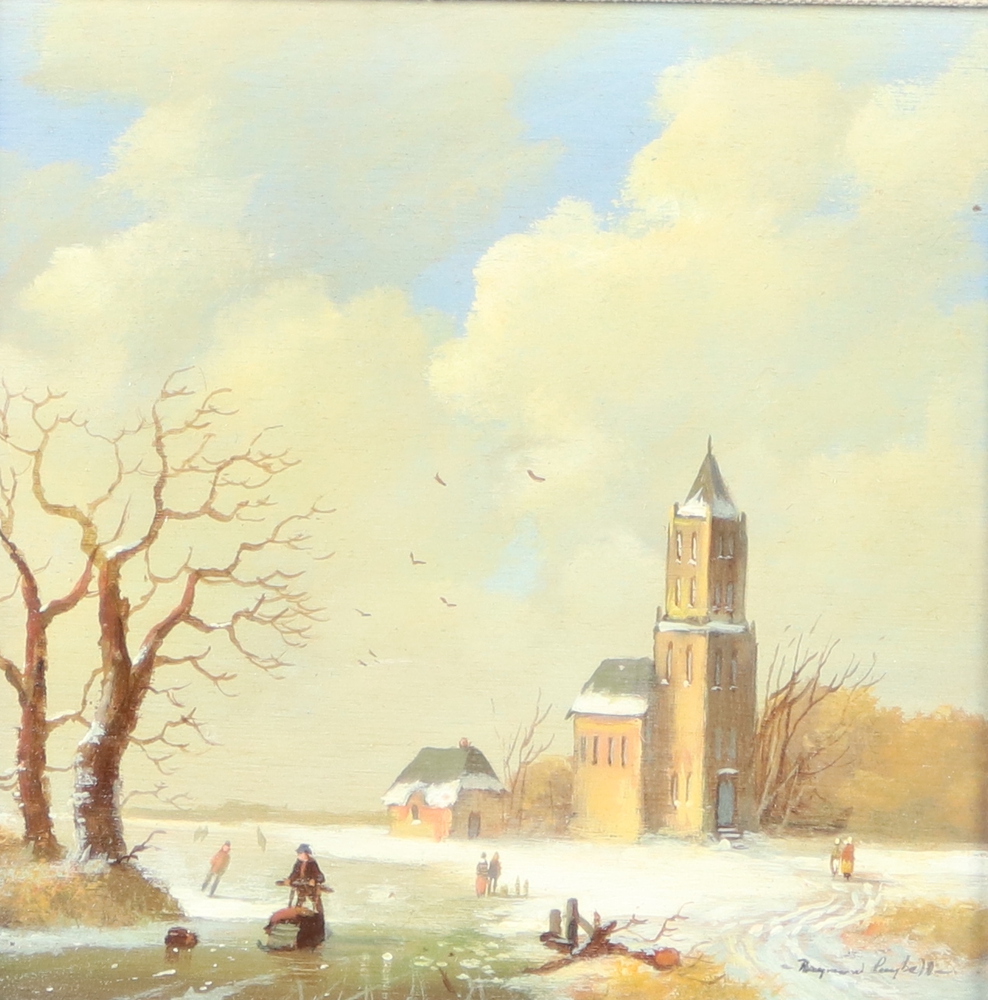 Raymond Campbell, oil on panel signed, Dutch winter | 16th November ...