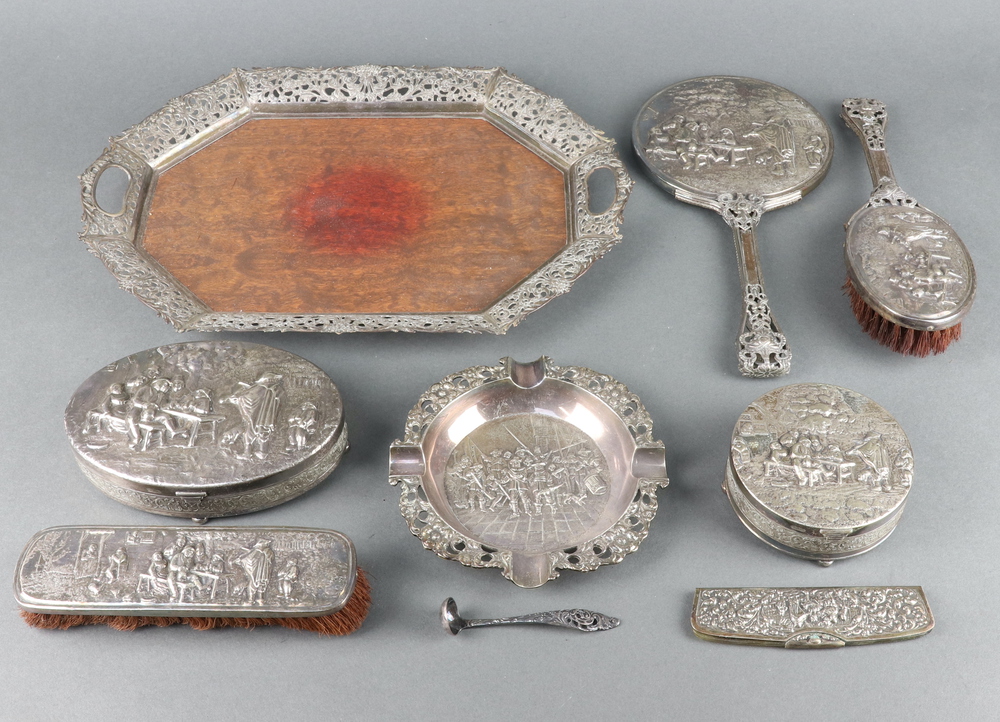 A Dutch silver plated dressing table set comprising | 15th December ...