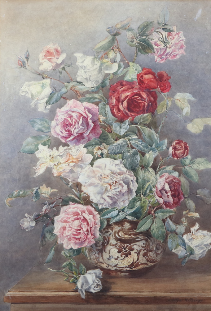 Arthur Perry, watercolour signed, still life vase of | 15th December ...