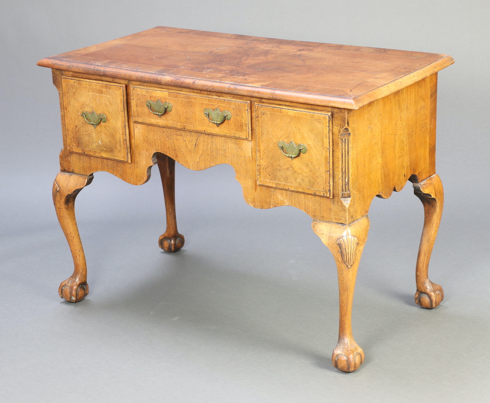 A 1920's Queen Anne style quarter veneered walnut and | 15th December ...