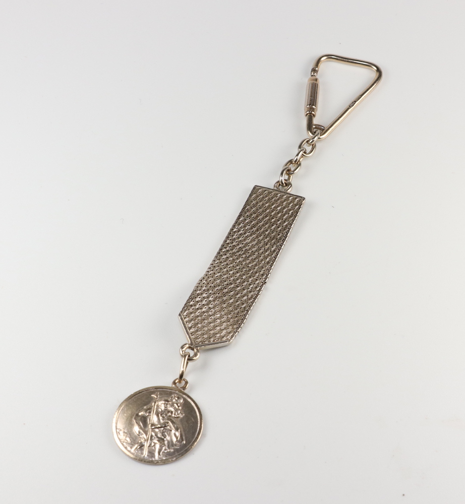 A white metal 750 key fob with St Christopher terminal | 25th January ...