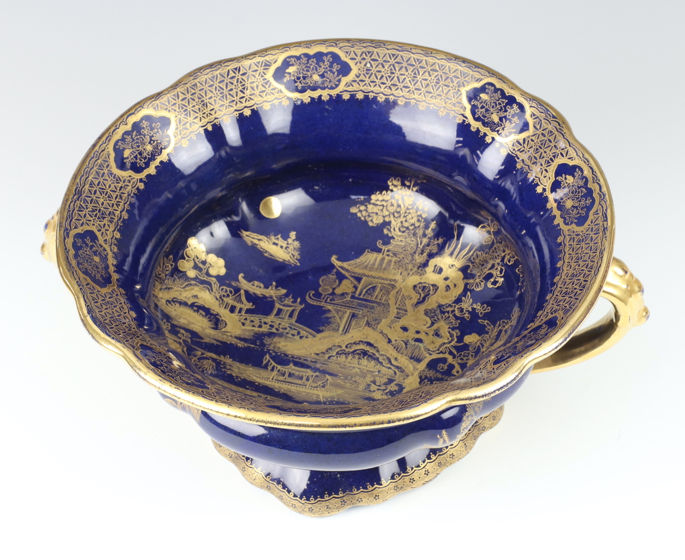A Wilton Ware blue gilt decoration pedestal bowl | 25th January 2023 ...