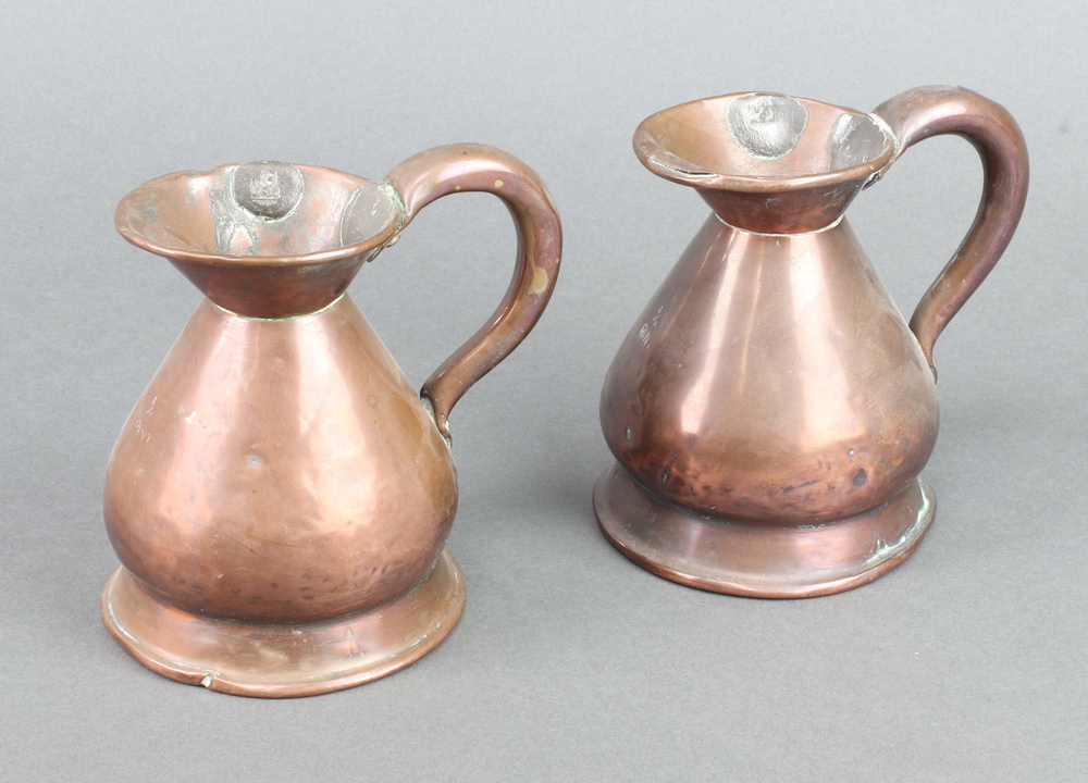 Two Victorian copper half pint harvest measures 12cm x | 23rd March ...