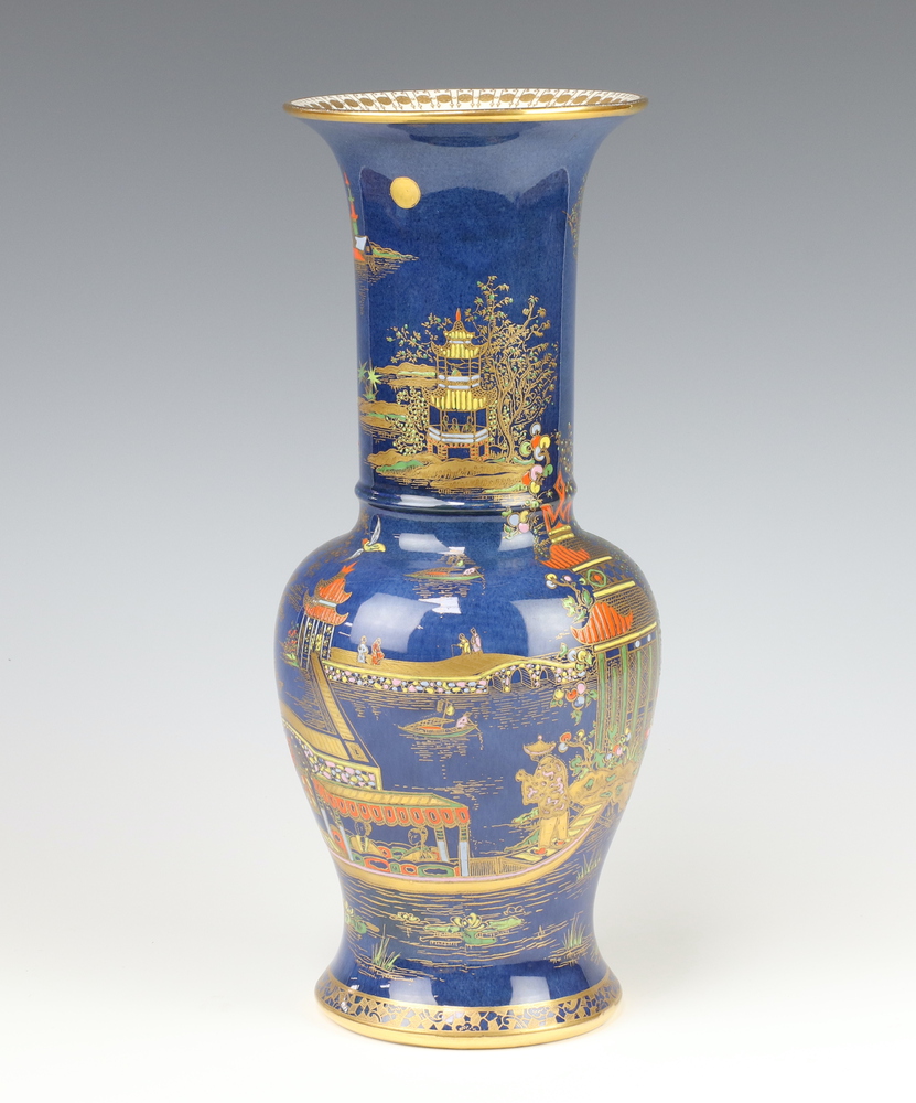 A Carlton Ware blue ground baluster vase with | 20th April 2023 | Denhams